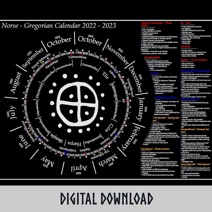 Norse Pagan Calendar & Historically Based Holidays – Norse Imports LLC